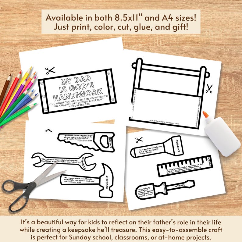 Father's Day Bible Craft Sunday School Fathers Day Crafts for Preschool ...