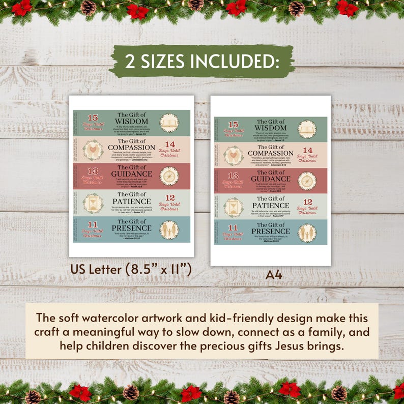 Gifts From Jesus Advent Paper Chain, Christmas Sunday School Crafts for ...