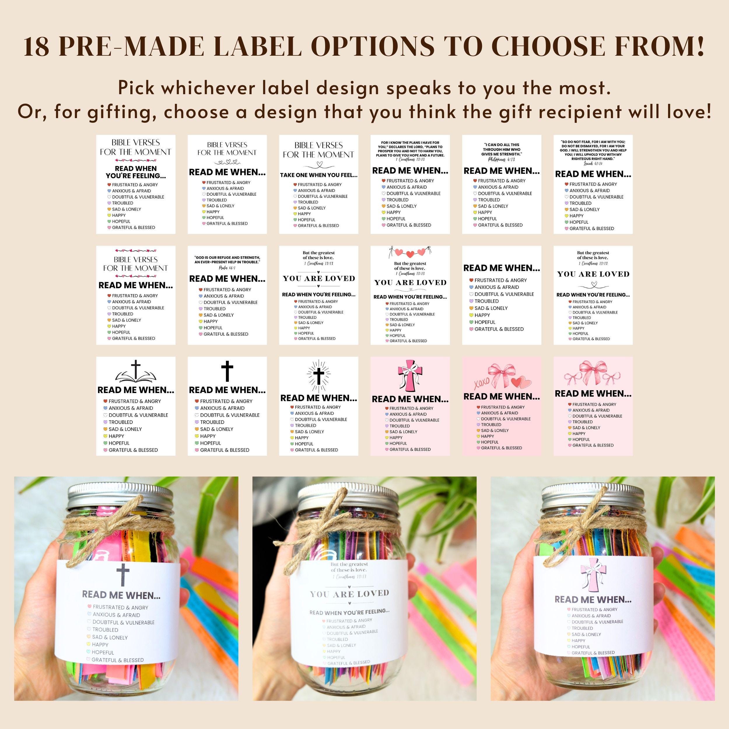 KJV Bible Verse Jar DIY Scripture Jar Printable Christian Read Me When ...