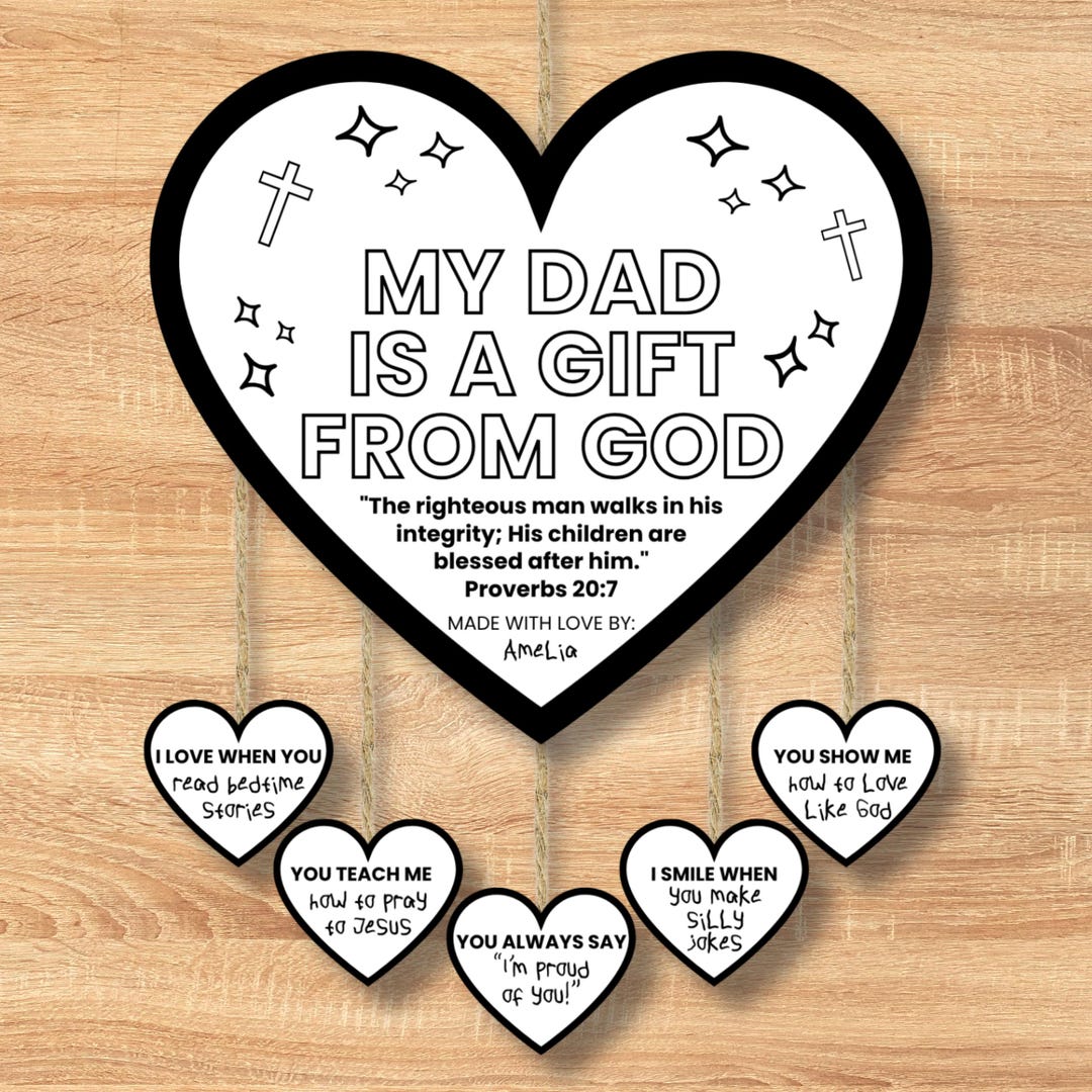 Father's Day Bible Craft Sunday School Fathers Day Craft Church ...