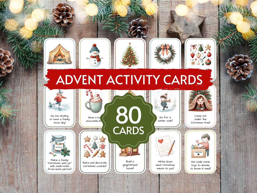 Printable Advent Activity Cards for Kids Advent Calendar 2025 ...