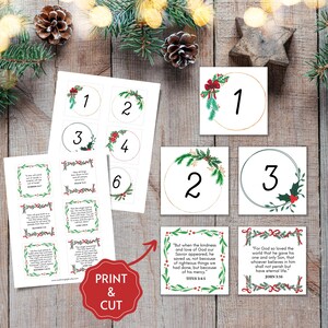 Advent Scripture Cards, Christian Advent Calendar Printable, Advent ...