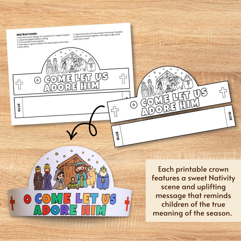 Christmas Sunday School Craft for Kids Printable Bible Craft for Kids ...