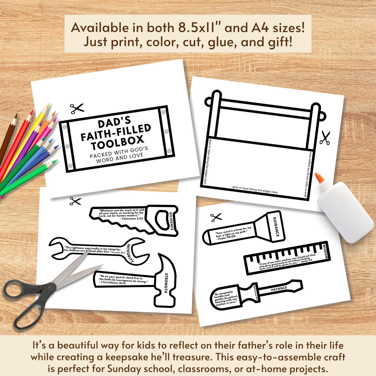 Father's Day Bible Craft Sunday School Fathers Day Craft Church ...