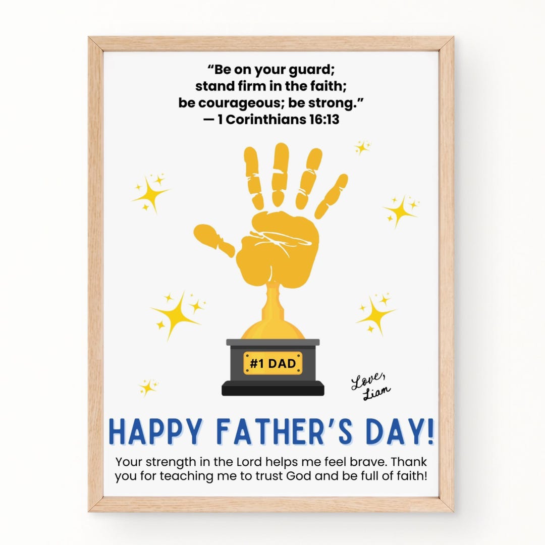 Father's Day Sunday School Craft Preschool Father's Day Craft Christian ...