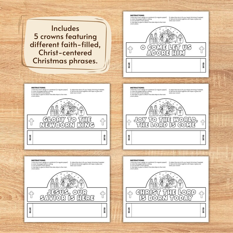 Christmas Sunday School Craft for Kids Printable Bible Craft for Kids ...