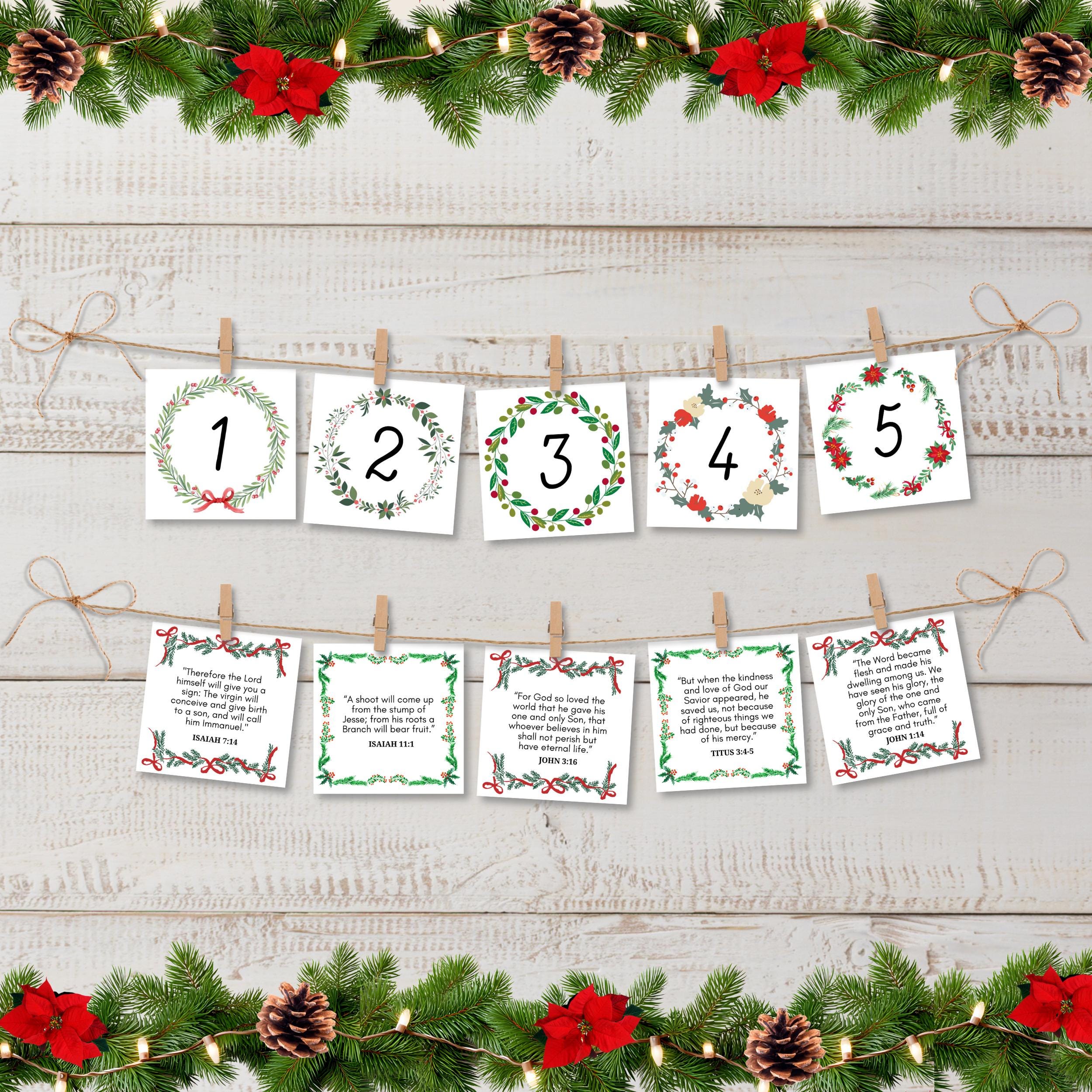 Printable Advent Calendar With Scriptures, Religious Advent Prayer ...