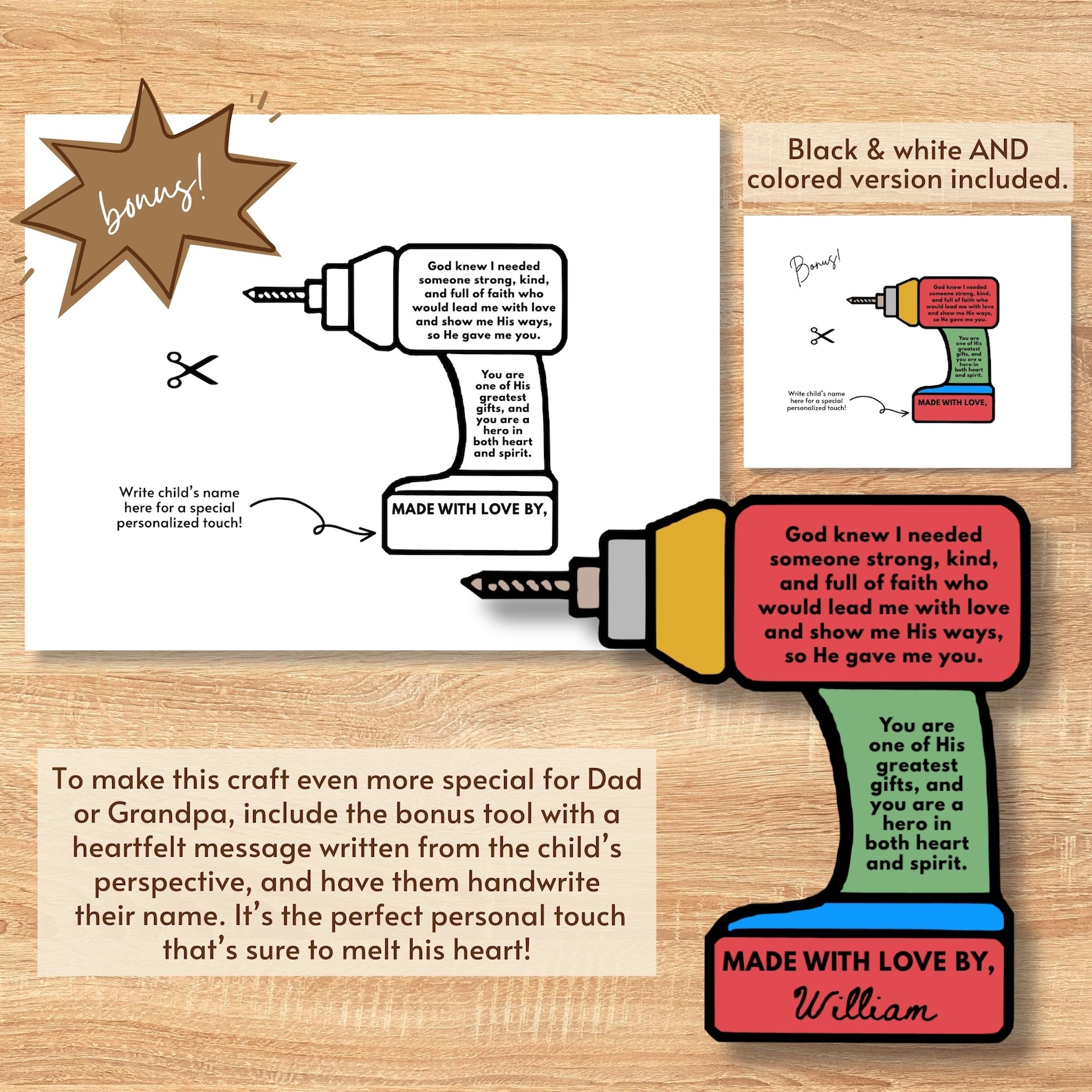 Father's Day Bible Craft Sunday School Fathers Day Craft Church ...