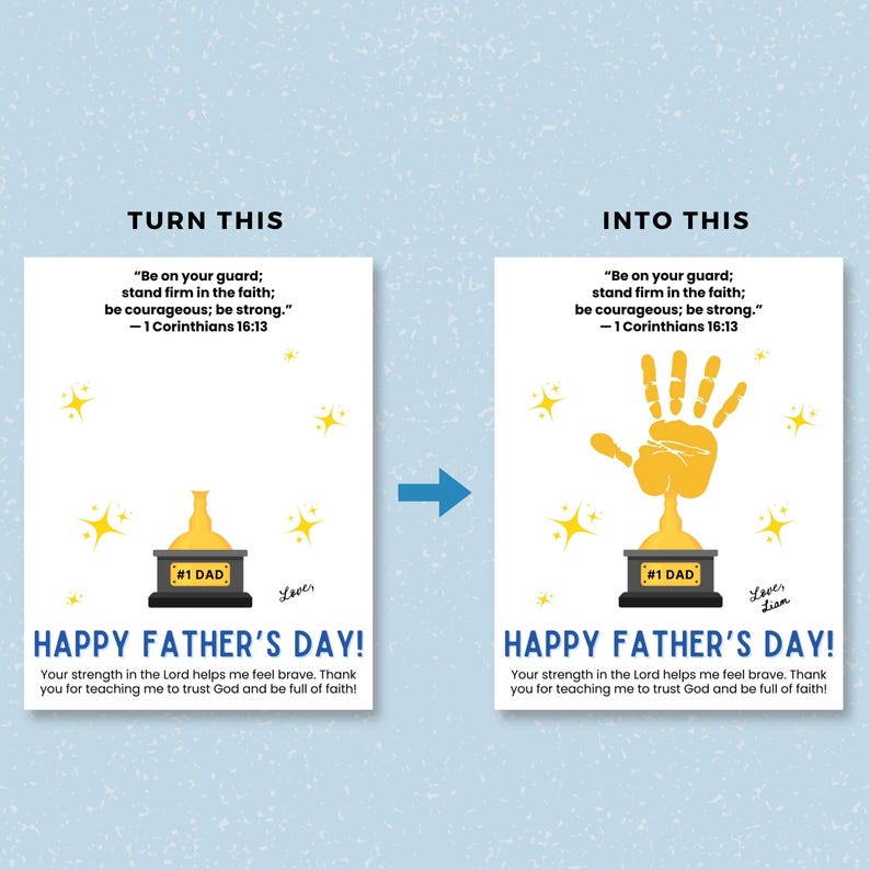 Father's Day Sunday School Craft Preschool Father's Day Craft Christian ...