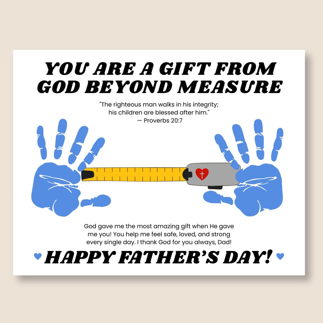 Father's Day Sunday School Craft Preschool Father's Day Craft Christian ...