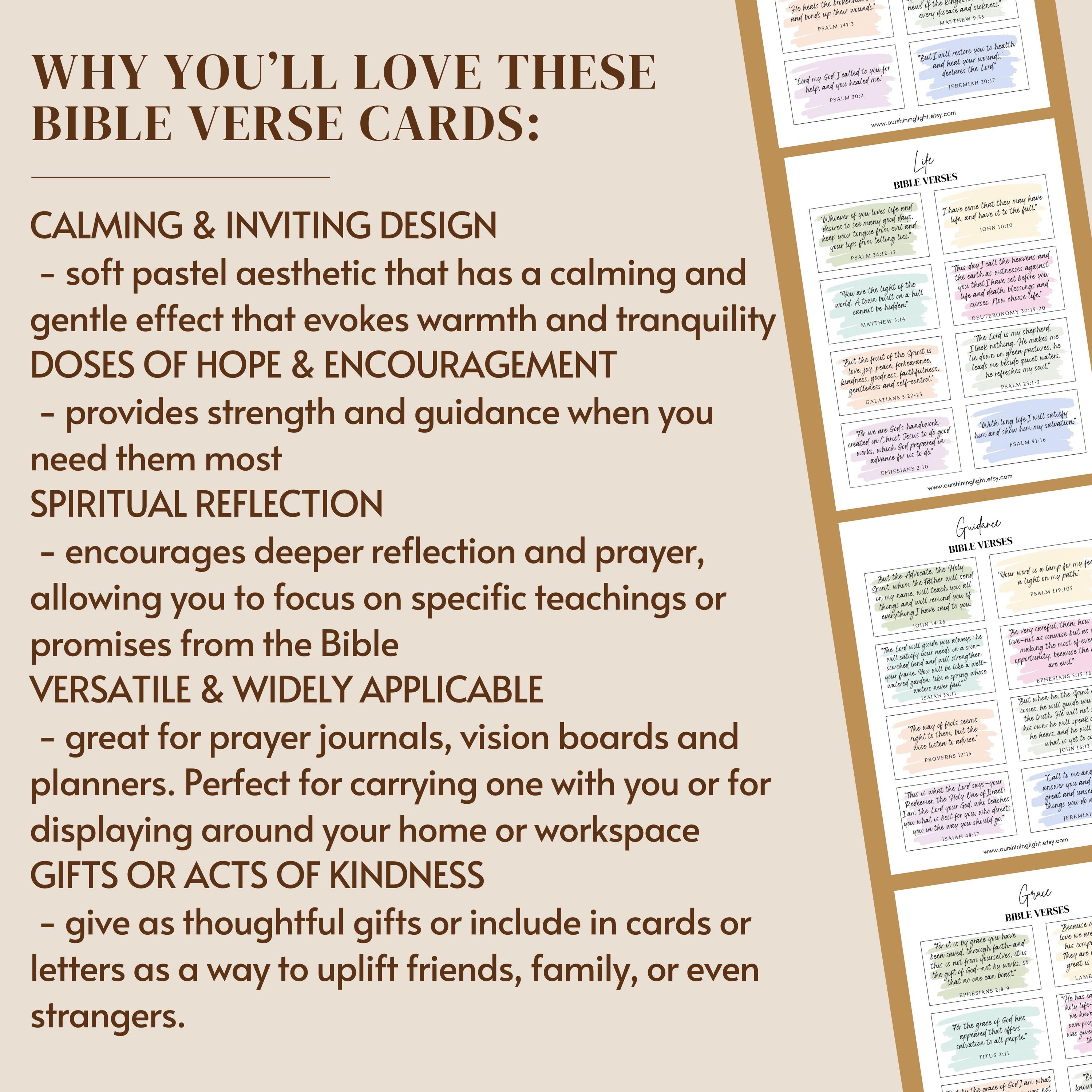 Scripture Cards Printable Bible Verse Cards Printable, Christian ...