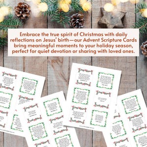Printable Advent Scripture Cards, Christian Advent Calendar, Kids ...