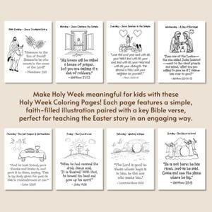 Holy Week Coloring Pages, Easter Story Coloring Sheets Holy Week ...