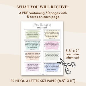 Printable Scripture Cards, Printable Bible Verse Cards, Mini Scripture ...