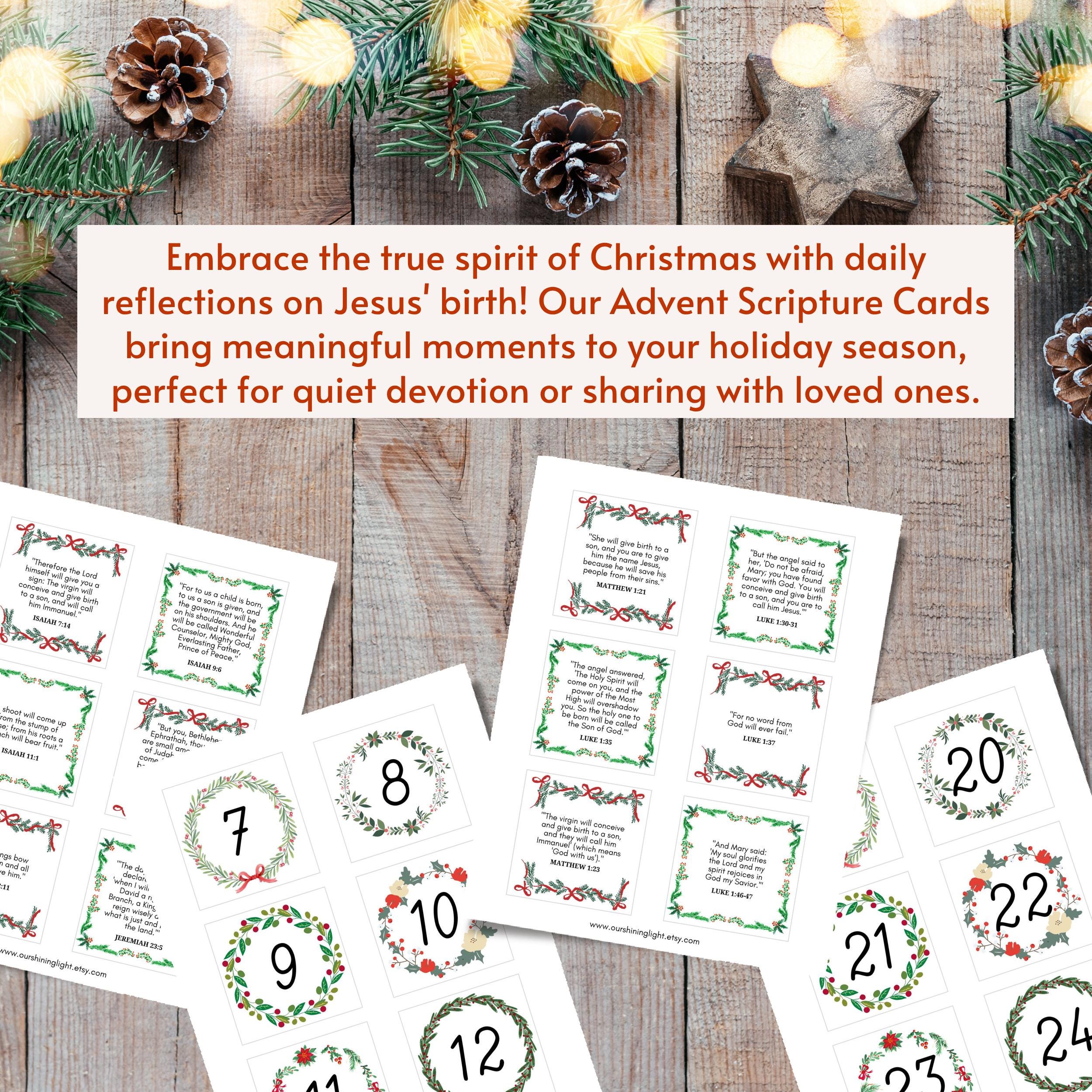 Printable Advent Calendar With Scriptures, Religious Advent Prayer ...