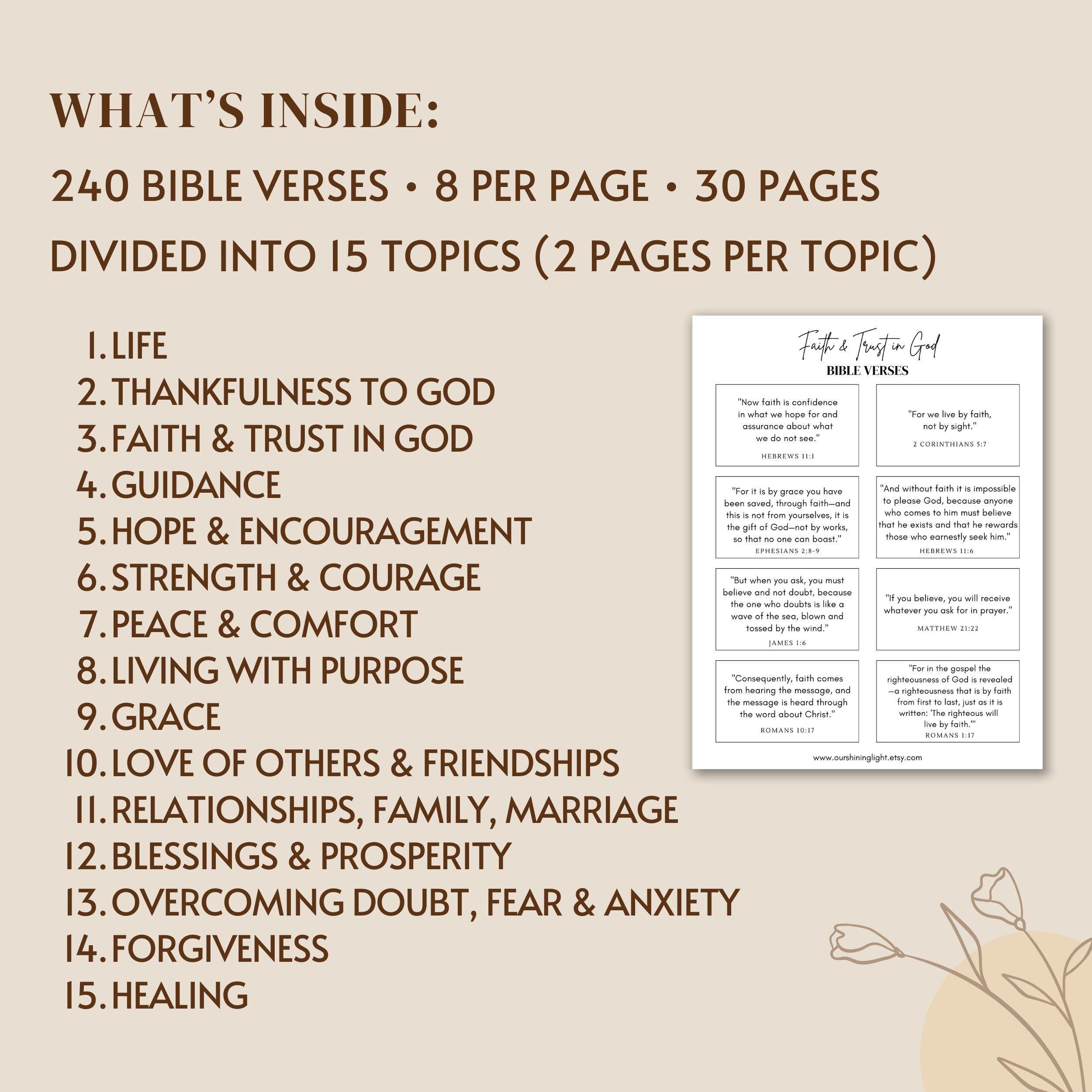 Scripture Cards Printable Bible Verse Cards Printable, Christian ...