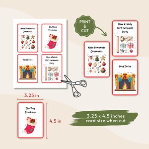 Printable & Editable Christmas Advent Activity Cards Printable Advent ...