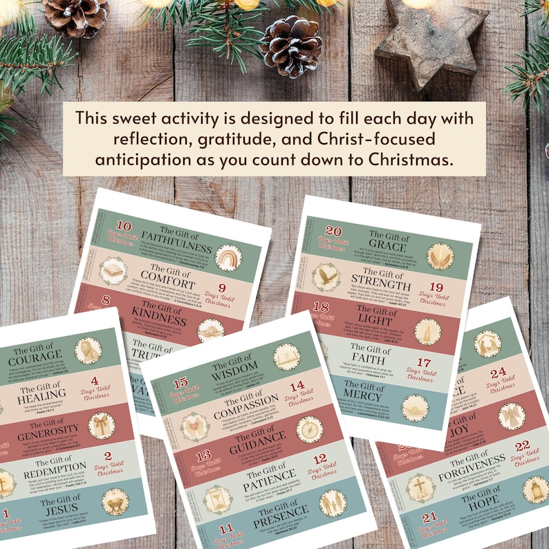 Gifts From Jesus Advent Paper Chain, Christmas Sunday School Crafts for ...