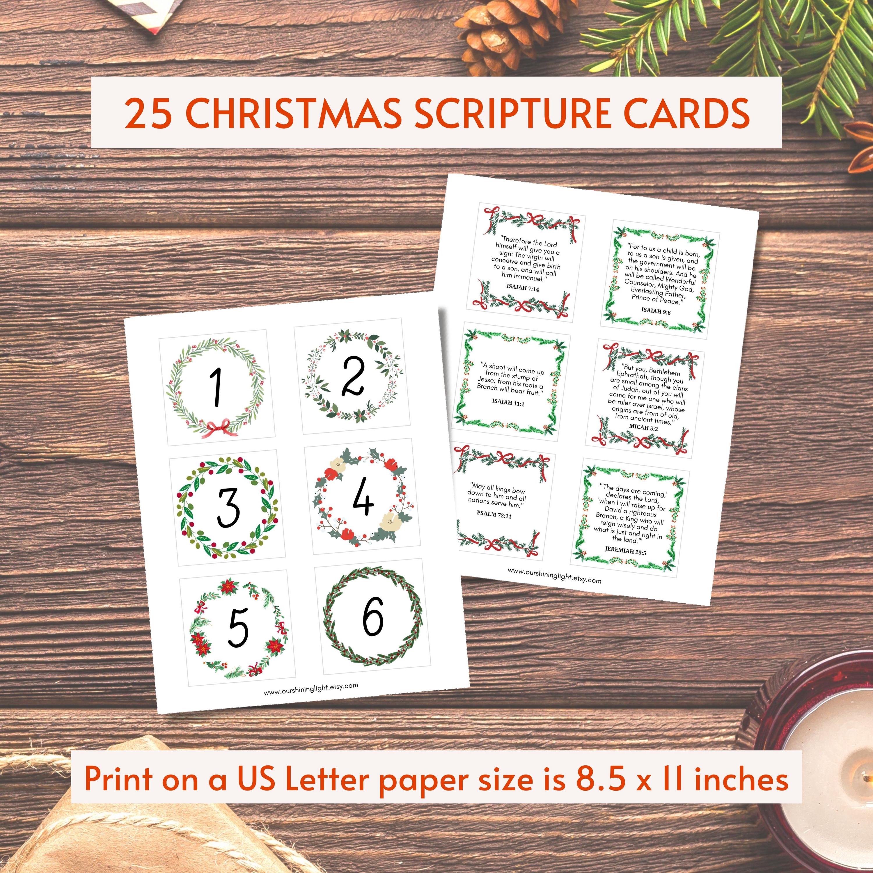 Printable Advent Calendar With Scriptures, Religious Advent Prayer ...
