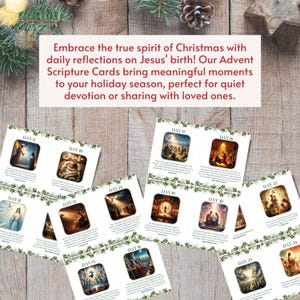 Printable Advent Scripture Cards, Christian Advent Calendar for Kids ...