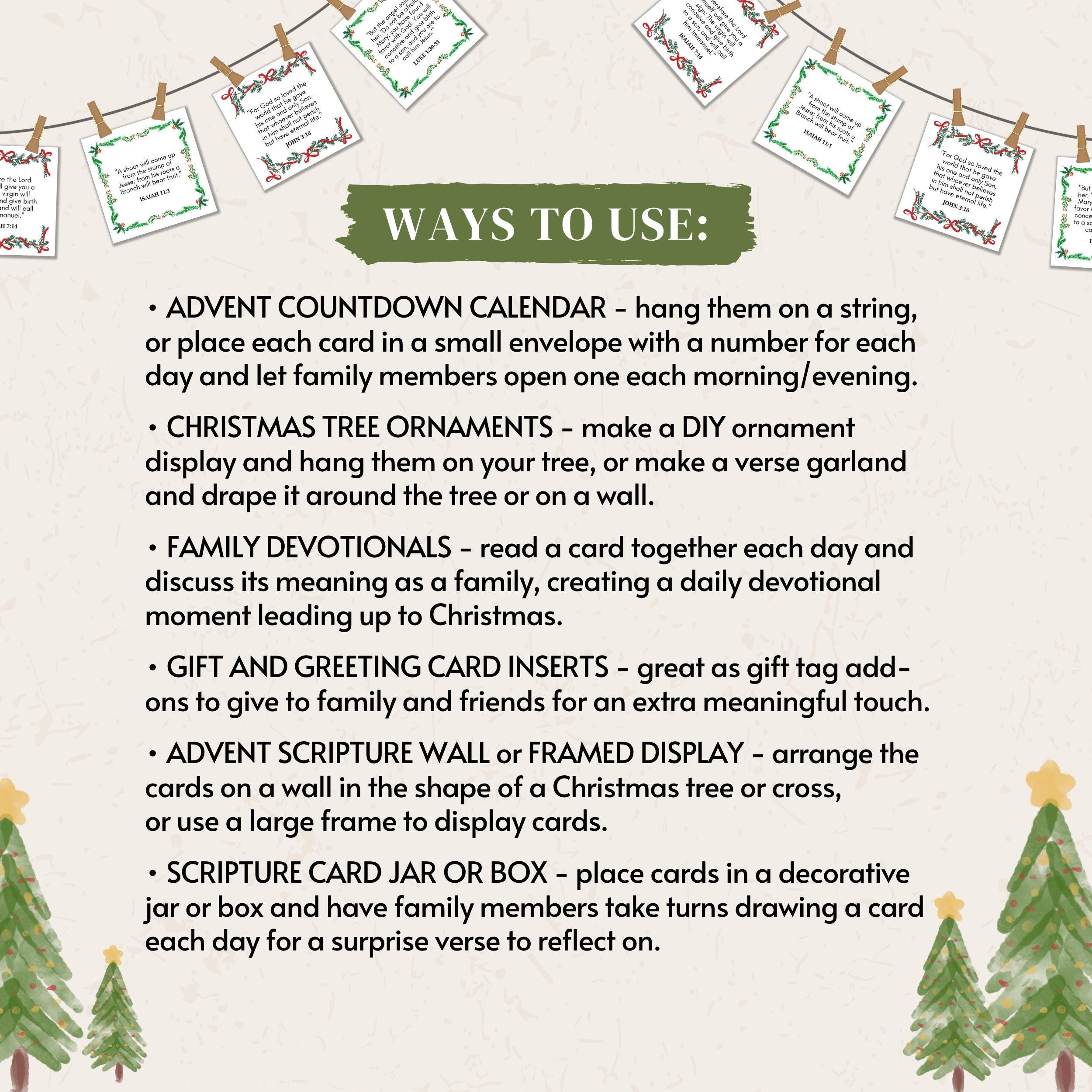 Printable Advent Calendar With Scriptures, Religious Advent Prayer ...