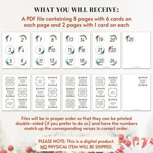 Advent Scripture Cards, Christian Advent Calendar Printable, Advent ...