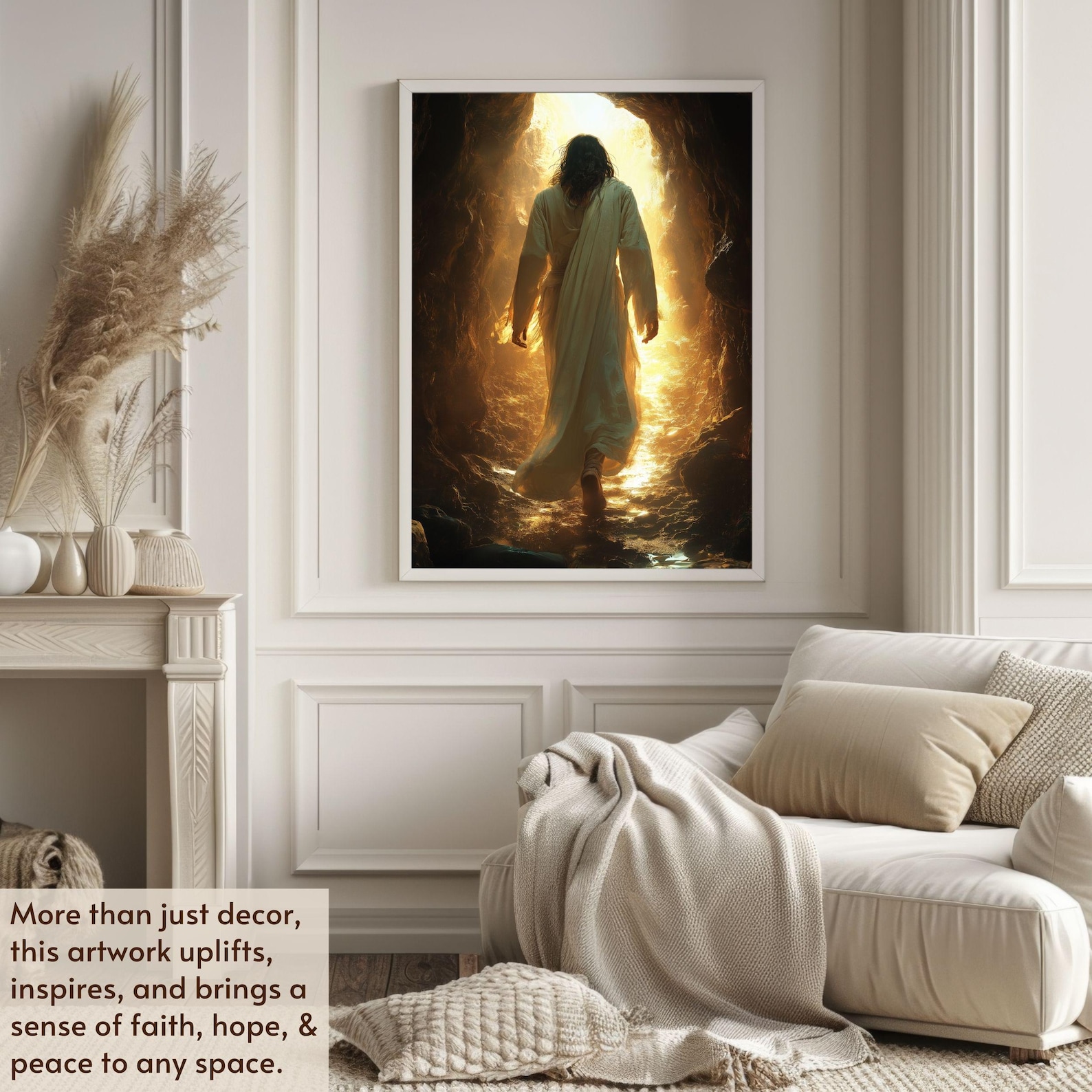 He is Risen Wall Art Printable, Easter Scripture Art Jesus Resurrection ...