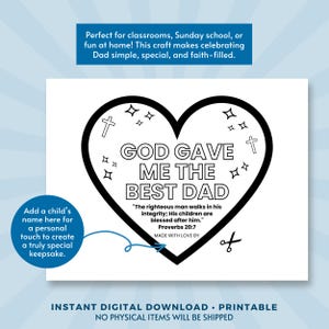 Father's Day Bible Craft Sunday School Fathers Day Craft Church ...