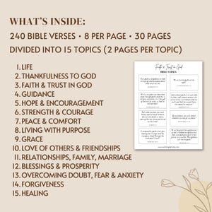 240 Printable Bible Verse Cards, Inspirational Scripture Cards Download ...