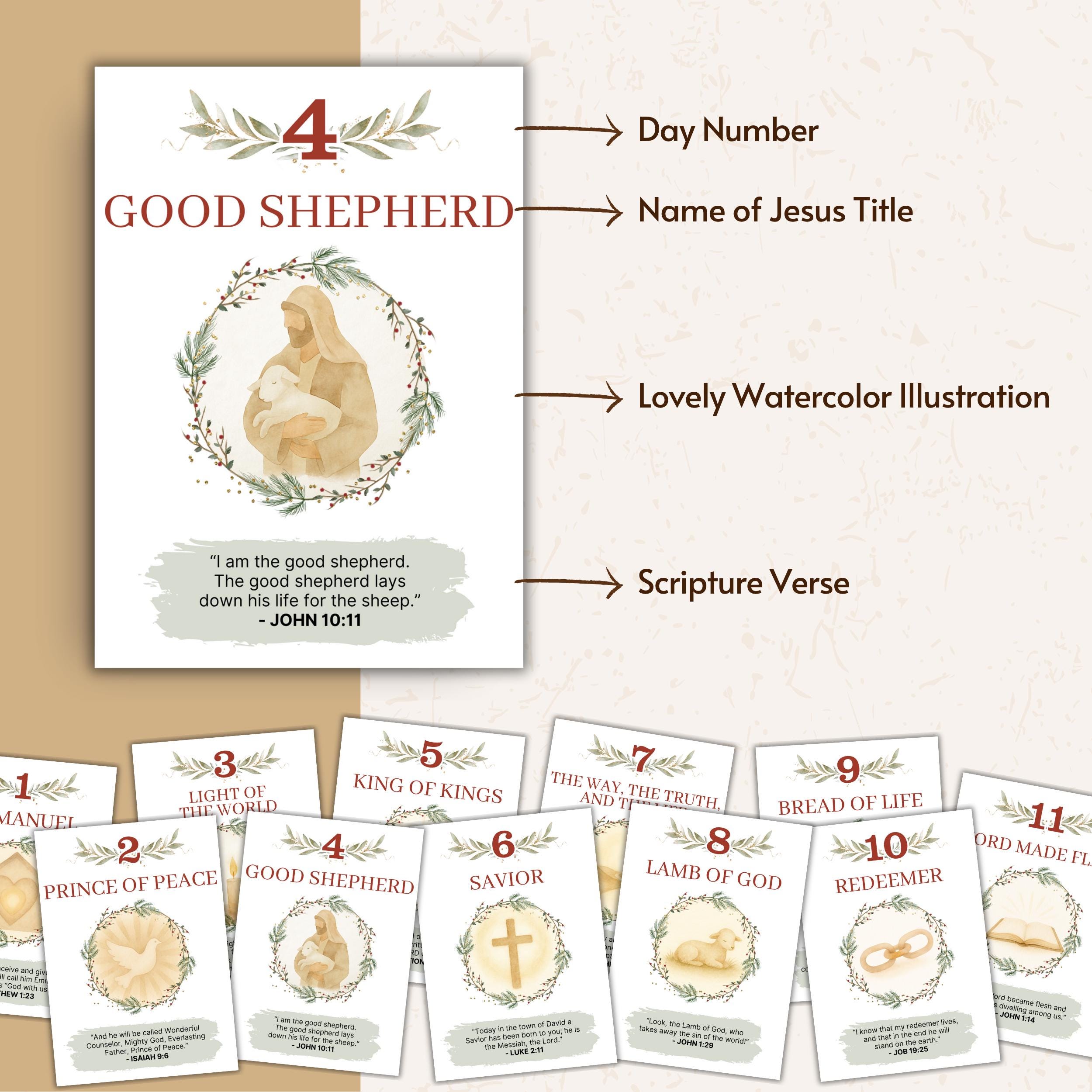 Christmas Advent Scripture Cards Printable Scripture Advent Calendar ...