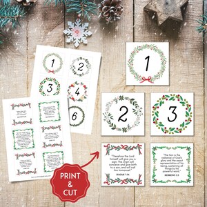 Printable Advent Scripture Cards, Christian Advent Calendar, Kids ...