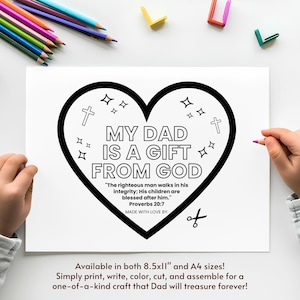 Father's Day Bible Craft Sunday School Fathers Day Craft Church ...