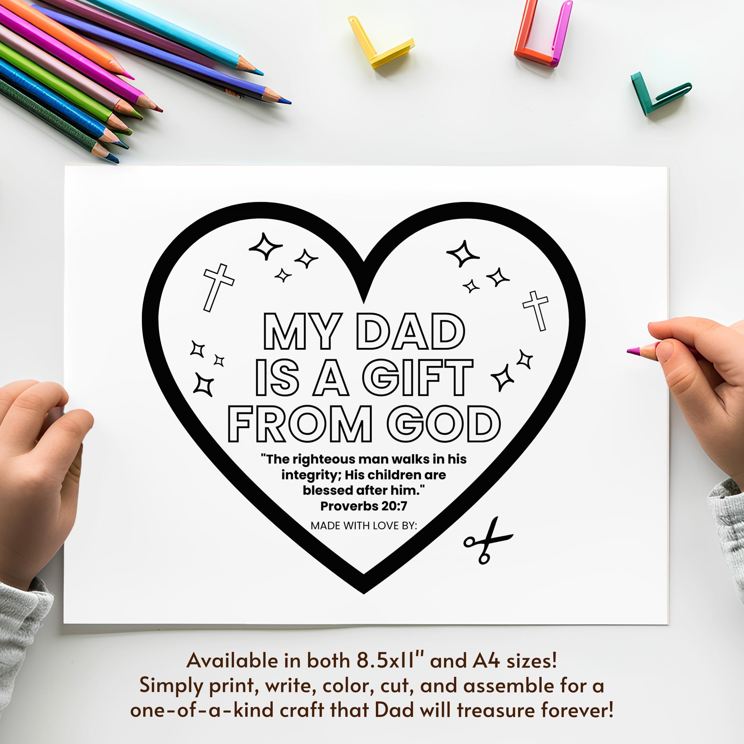 Father's Day Bible Craft Sunday School Fathers Day Craft Church ...