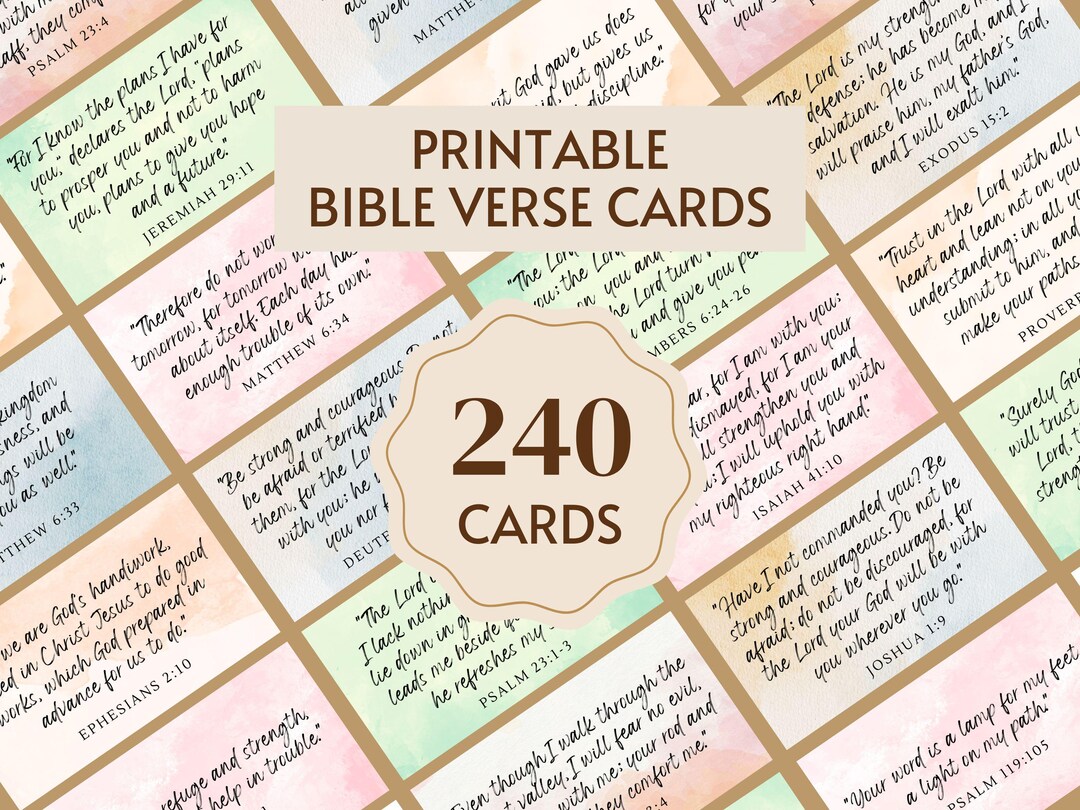 Scripture Cards Printable Bible Verse Cards Printable, Mini Prayer Card ...