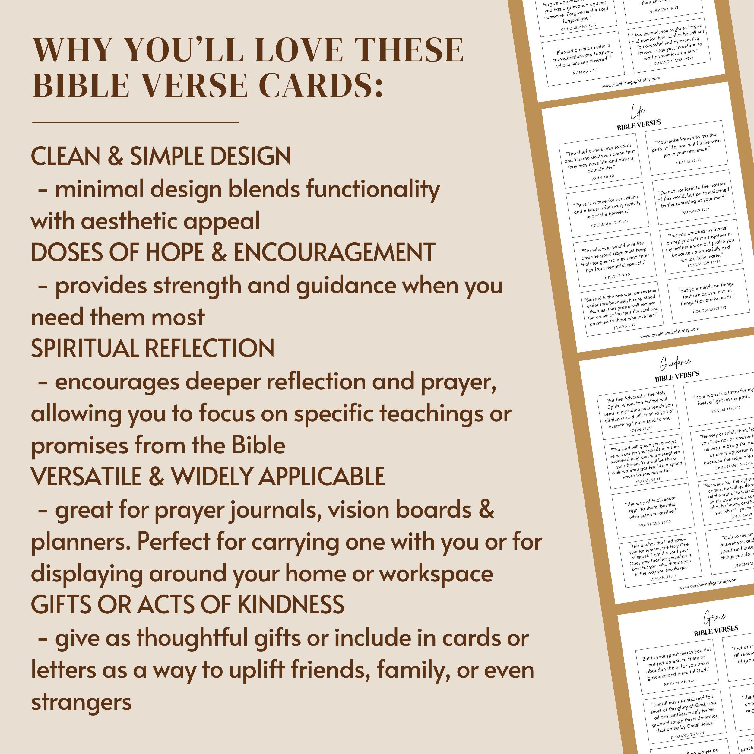 Scripture Cards Printable Bible Verse Cards Printable, Christian ...