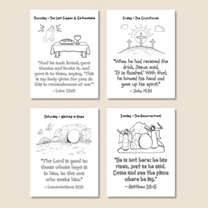 Easter Story Coloring Sheets Printable Holy Week Activities for Kids ...