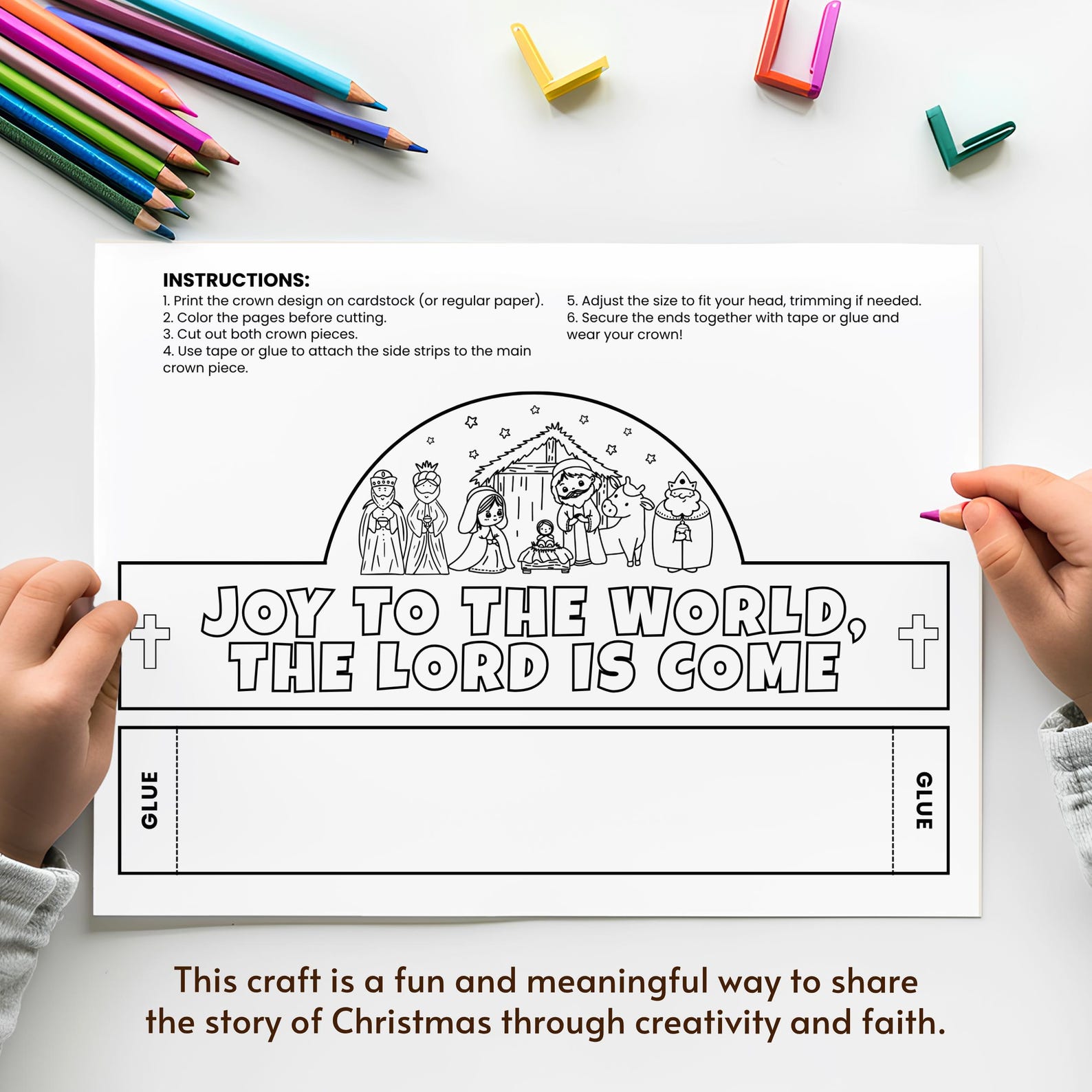 Christmas Sunday School Craft for Kids Printable Bible Craft for Kids ...