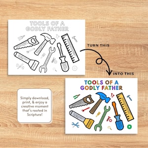 Christian Father's Day Coloring Page for Kids, Sunday School Fathers ...