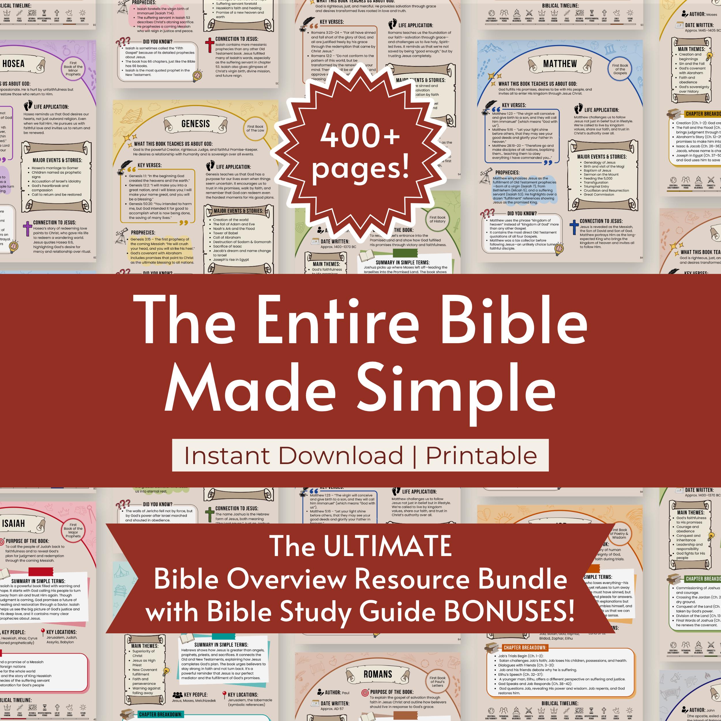Entire Bible Made Simple, Women's Bible Study Guide Printable PDF ...