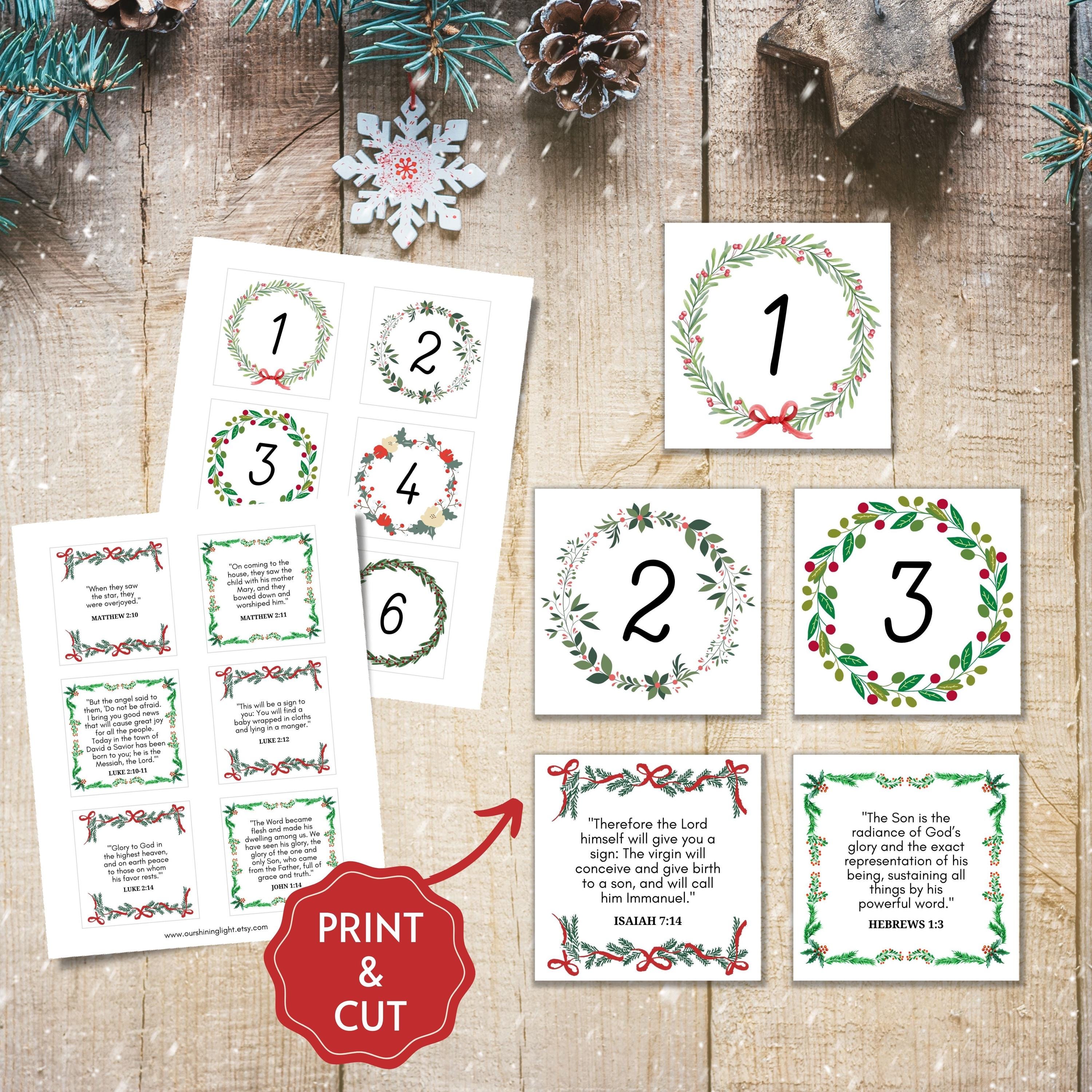 Printable Advent Calendar With Scriptures, Religious Advent Prayer ...