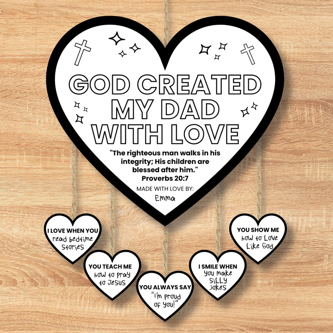 Father's Day Bible Craft Sunday School Fathers Day Craft Church ...