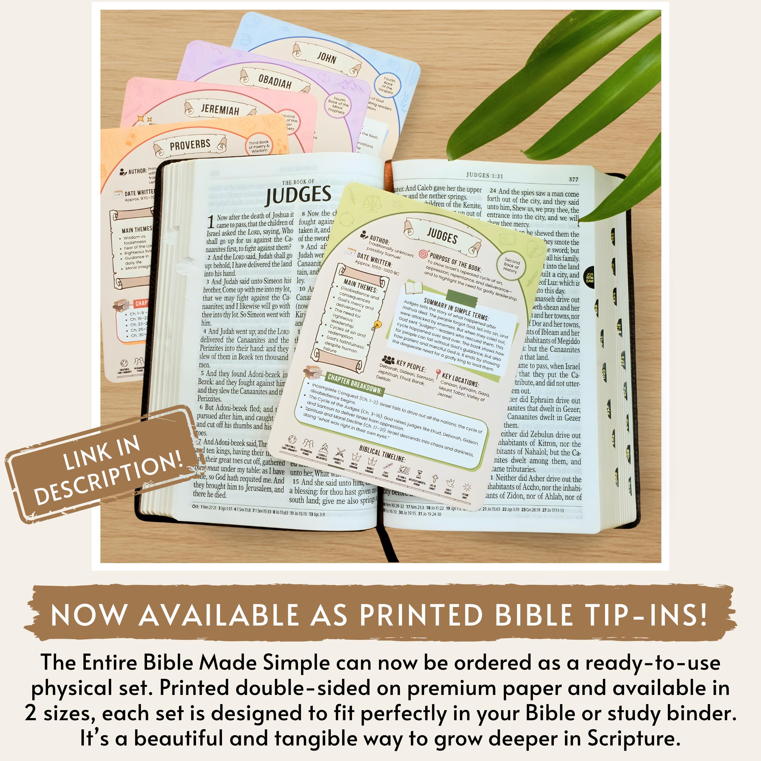 Bible Summary Guide Pages, Entire Bible Made Simple Bible Book Summary ...