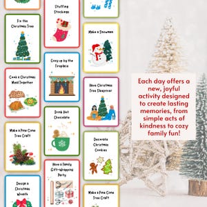 Printable & Editable Christmas Advent Activity Cards Printable Advent ...
