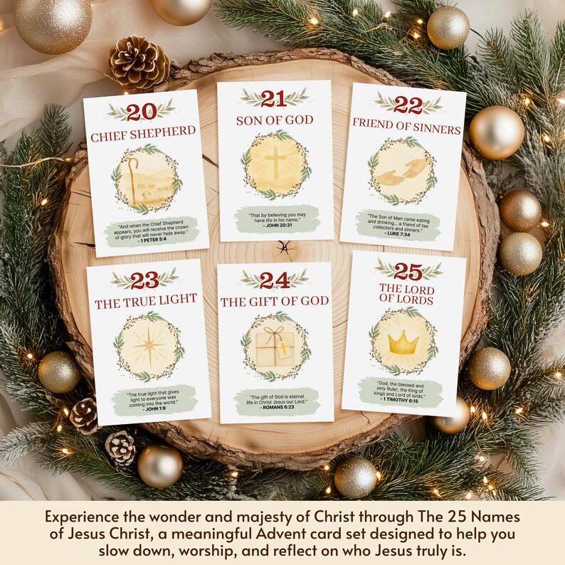 Christmas Advent Scripture Cards Printable Scripture Advent Calendar ...