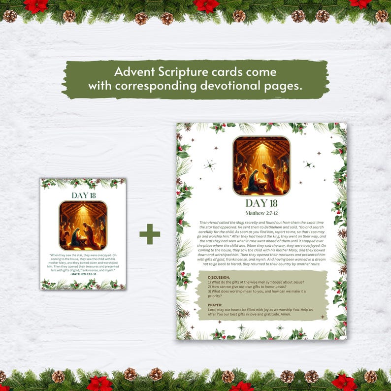 Printable Advent Scripture Cards, Christian Advent Calendar Kids ...