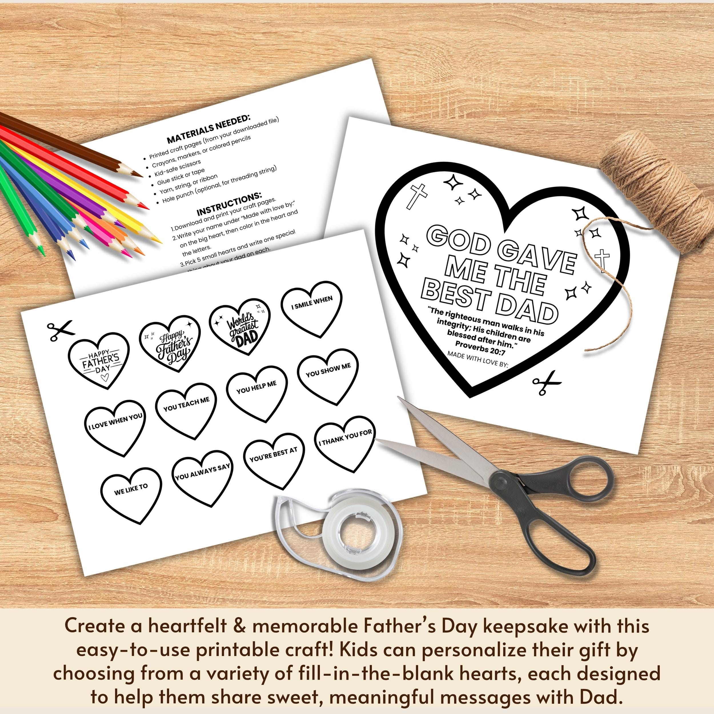 Father's Day Bible Craft Sunday School Fathers Day Craft Church ...