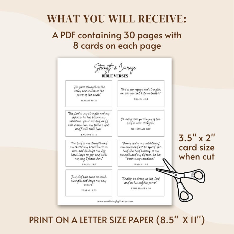 240 Printable Bible Verse Cards, Printable Scripture Cards, Scripture ...