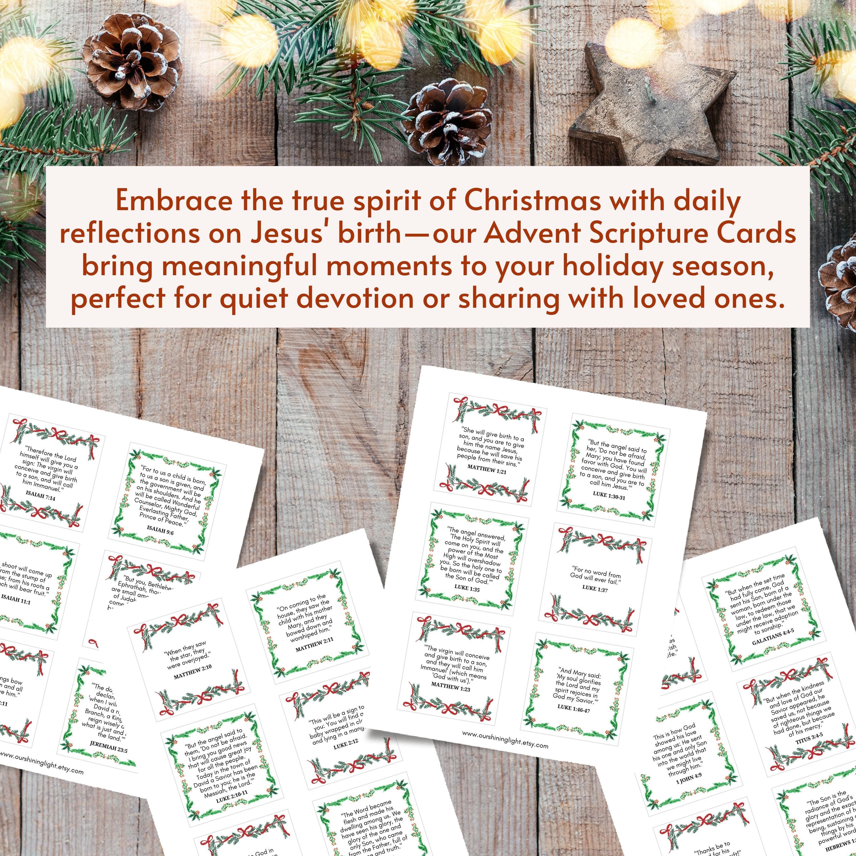 Printable Advent Calendar With Scriptures, Religious Advent Prayer ...