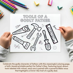 Christian Father's Day Coloring Page for Kids, Sunday School Fathers ...