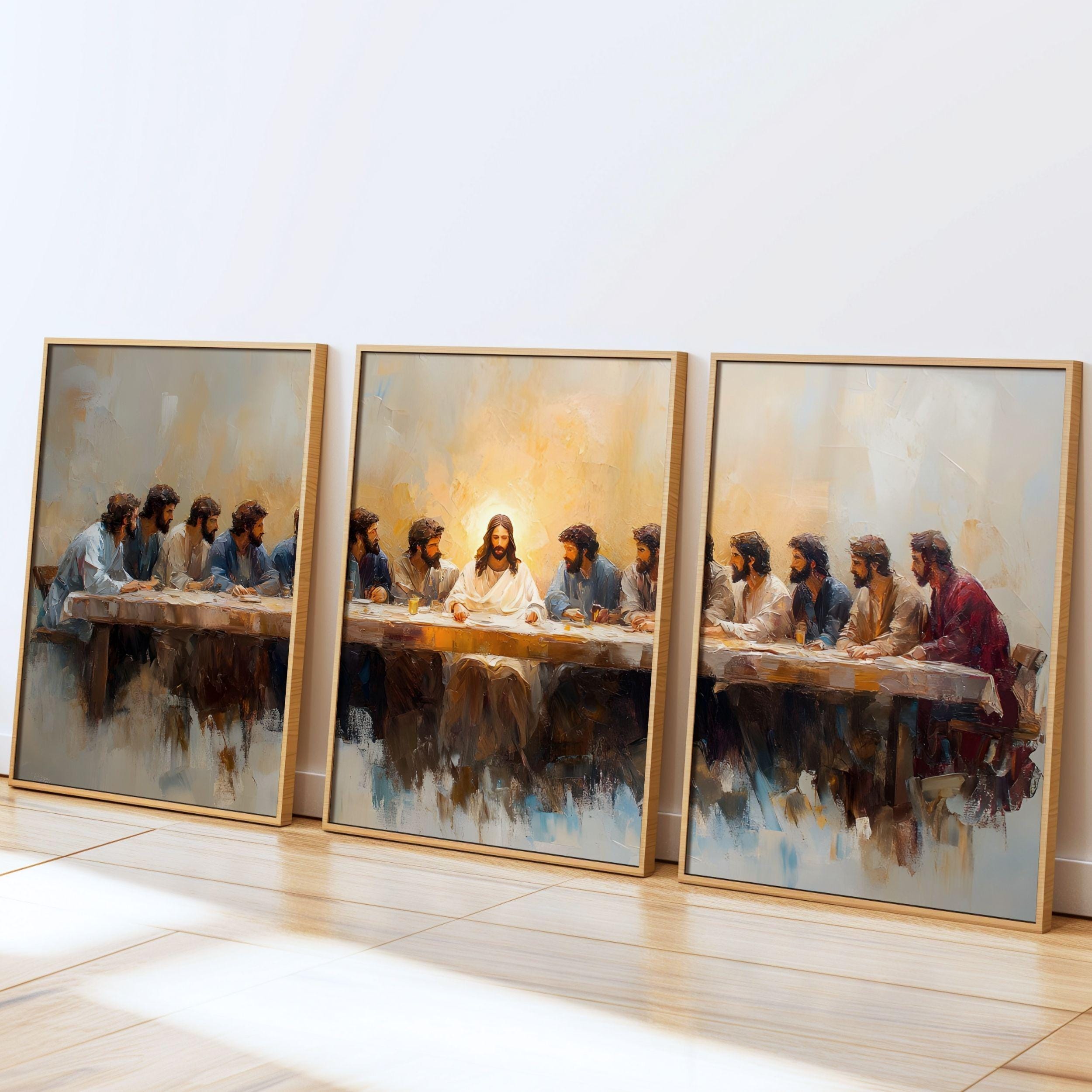 Set of 3 the Last Supper Wall Art, the Last Supper Painting, the Last ...